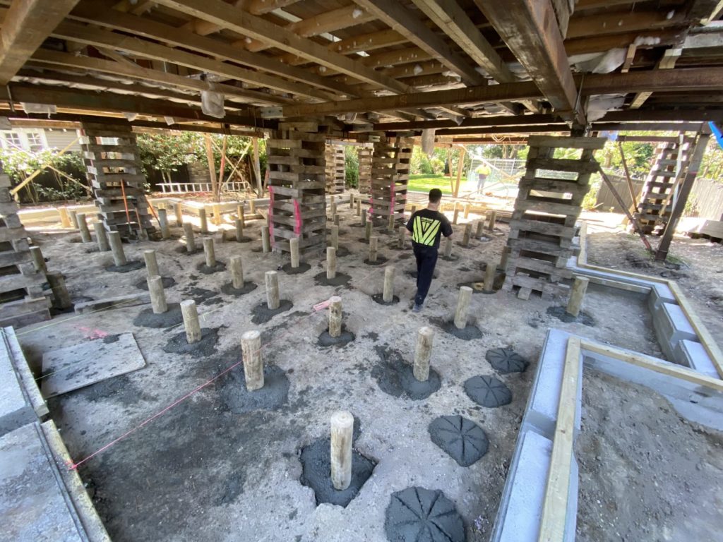 House Repiling Service | Christchurch | Heritage Relevellers